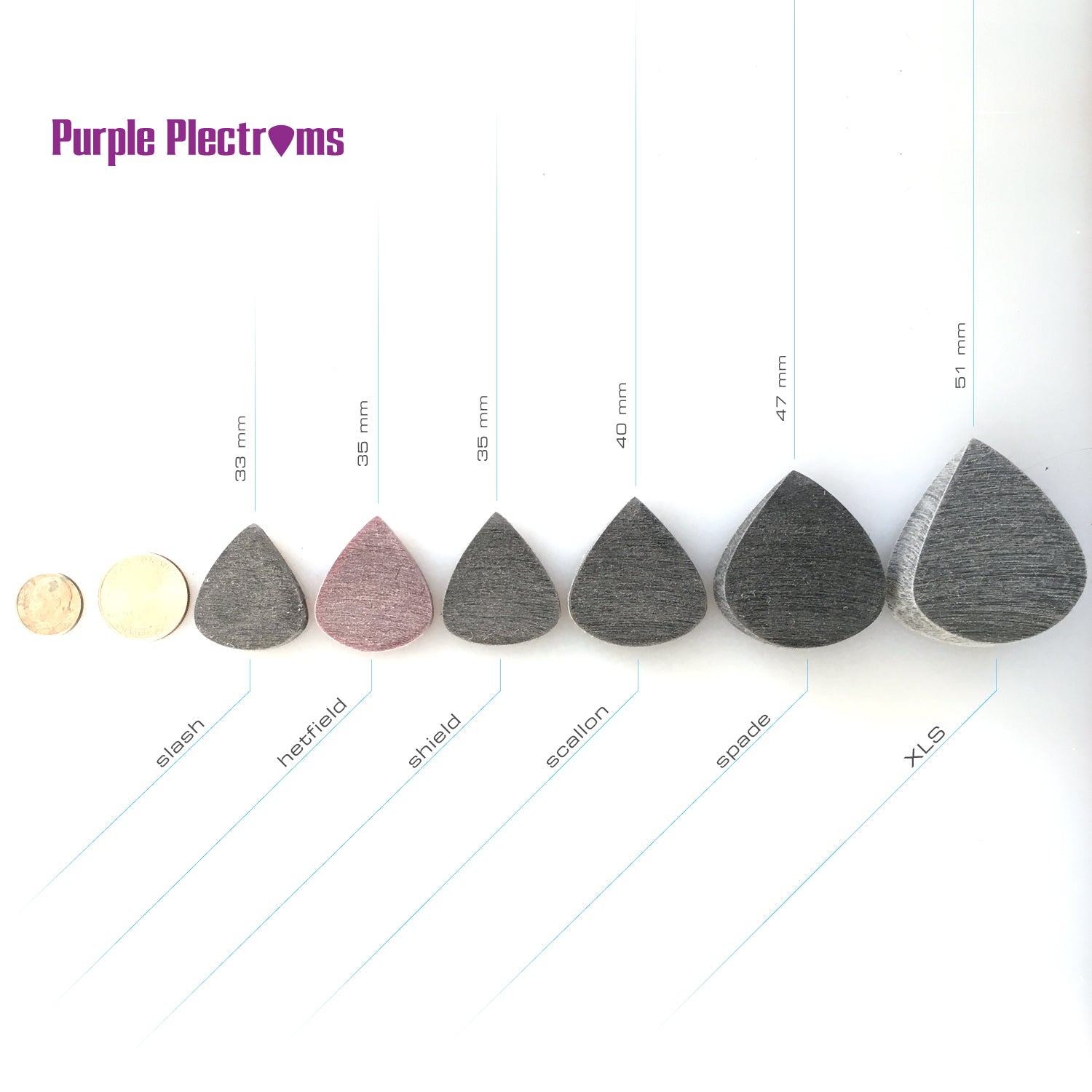 Purple Plectrum Scallon thick guitar plectrum – Purple Plectrums